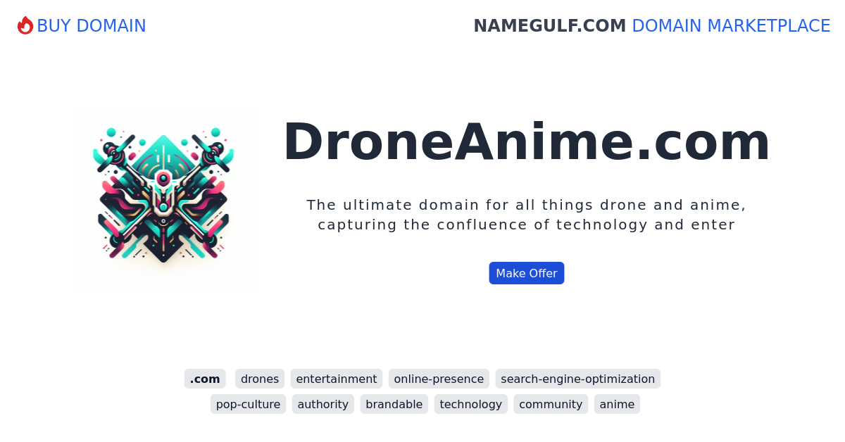 Buy DroneAnime.com - Unleash Your Creativity Now