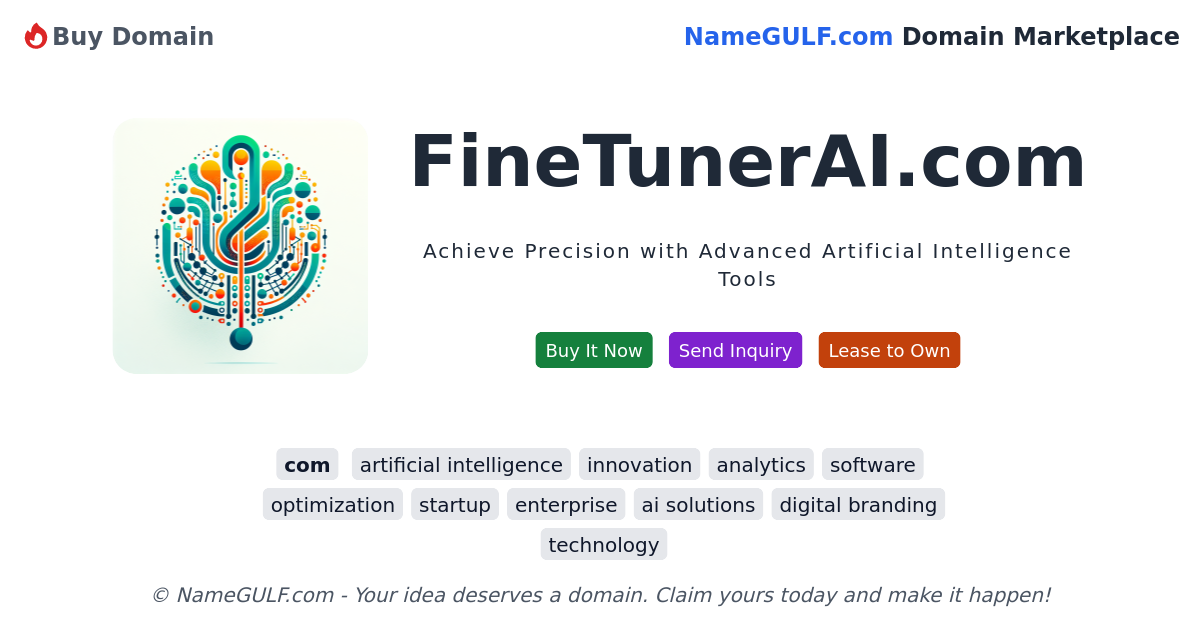 Buy FineTunerAI.com Domain, Premium Name for Sale - Secure Now!