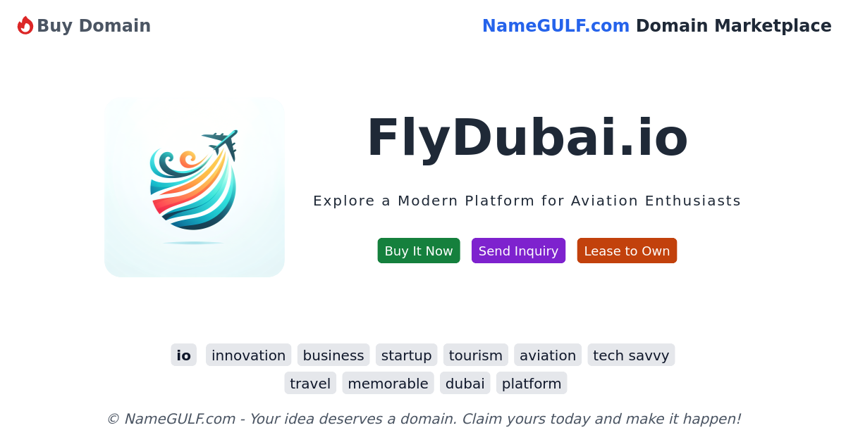 Buy FlyDubai.io Today - Soar in the Digital Realm