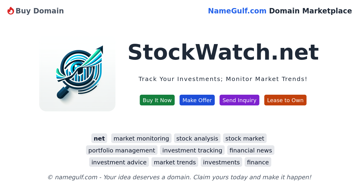 Buy StockWatch.net Today - Ideal for Investors